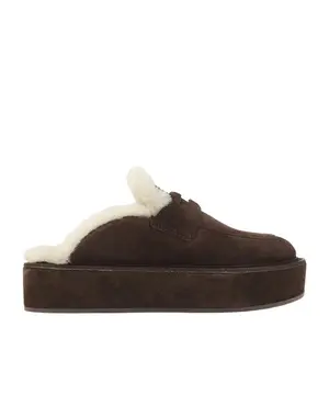 Miu Miu Round-toe Mules - Moro