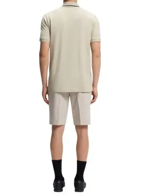 Hugo Boss Zip-fastening Logo-print Polo Shirt