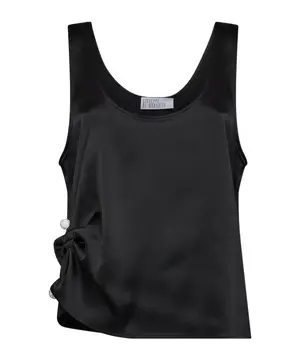 Giuseppe Di Morabito Crystal-embellished Ruched Sleeveless Top