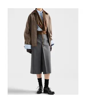 Prada Checked Embroidered Jacket