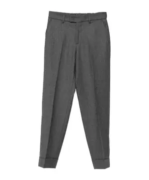 BERWICH Alice Pressed-crease Turn-up Trousers - Grey