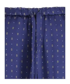 FORTE_FORTE Printed Mid-rise Pyjama Pants - Blue