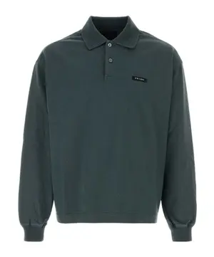 Prada Long-sleeve Polo Shirt - Green