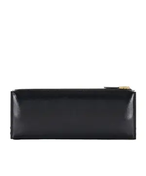 Elisabetta Franchi Patent-effect Clutch Bag - Black