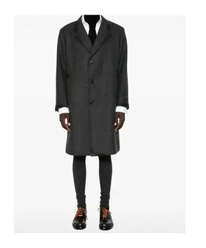 Prada Leather-trimmed Single-breasted Coat