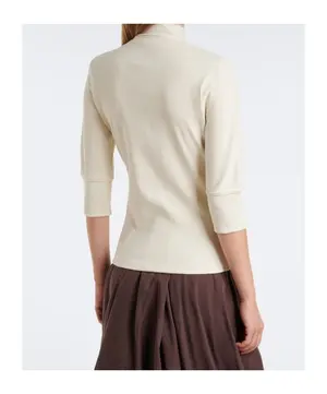 LEMAIRE Ribbed-knit Cotton And Linen Blend Top With Scarf Detail