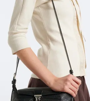 LEMAIRE Ribbed-knit Cotton And Linen Blend Top With Scarf Detail