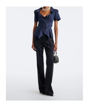 VIVIENNE WESTWOOD Ray Striped Virgin Wool Flared Pants