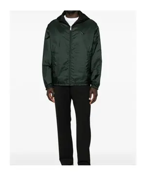 Prada Logo-plaque Hooded Jacket