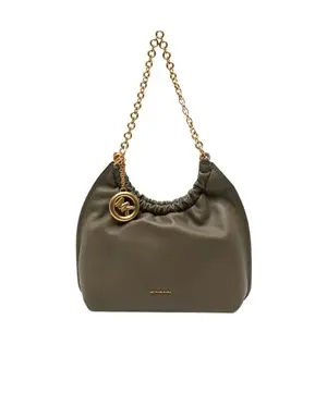 Michael Kors Logo-plaque Ruched Shoulder Bag - Green