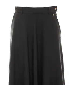 Herno Flared Maxi Skirt With Pleats