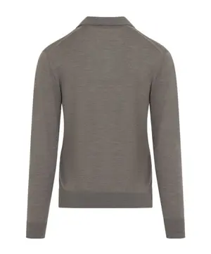 Sease Lasca Knit Long-sleeve Polo Shirt