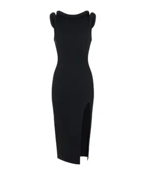 Elisabetta Franchi Knit Dress With 3d Details