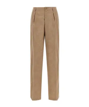 Etro Paisley Jacquard Pants - Beige