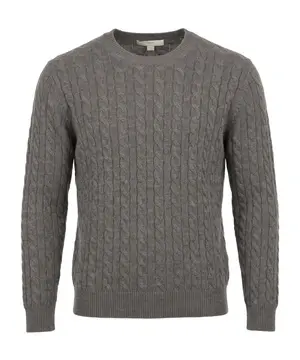 Malo Long-sleeved Sweater With Ribbed Details - Black