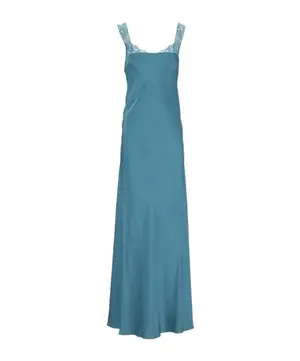 FORTE_FORTE Lace-trim Long Dress - Green