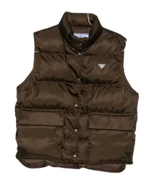 Prada Sleeveless Down Vest - Brown