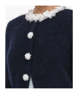 SELF-PORTRAIT Flower Detailed Cardigan