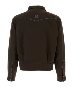 Needles Butterfly-embroidered Piped Jacket