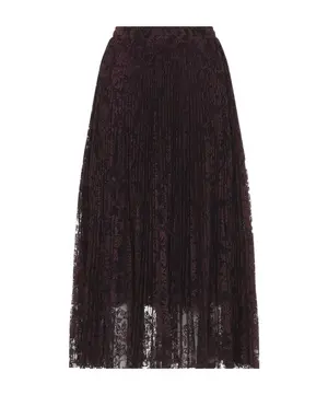 Ermanno Scervino Pleated Lace Skirt