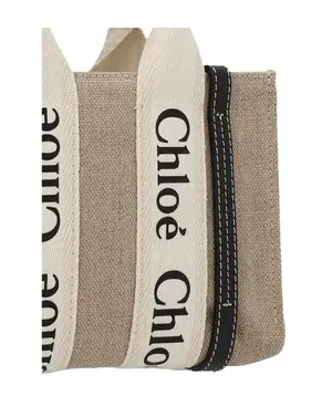 Chloé Woody Logo Embroidered Mini Tote Bag