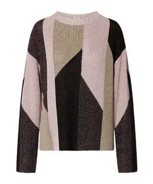 Liu Jo Sweater With Lamé Inlays - Pink