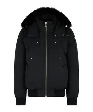 Moose Knuckles Zip-up Bomber Jacket - Black