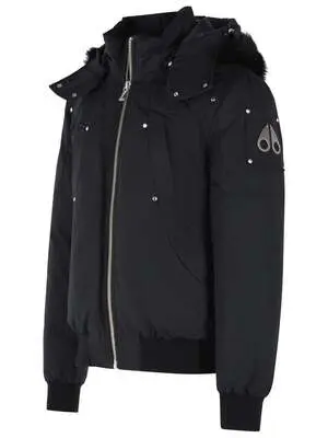 Moose Knuckles Zip-up Bomber Jacket With Hood