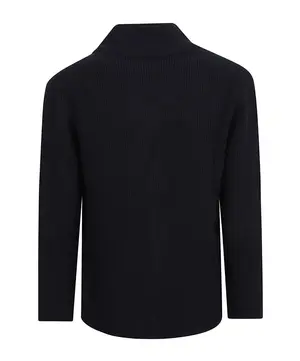 BALLANTYNE Shawl Collar Ribbed Cardigan