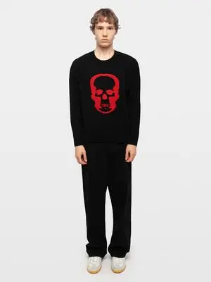 Zadig&Voltaire Oversized Cashmere Skull Sweater - Black