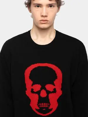 Zadig&Voltaire Oversized Cashmere Skull Sweater - Black