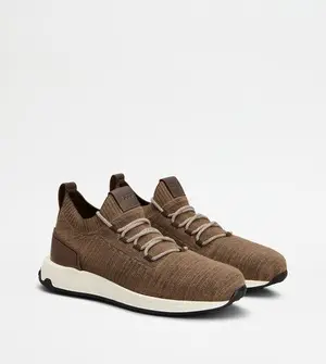 TOD'S Technical Fabric And Leather Sock Sneakers