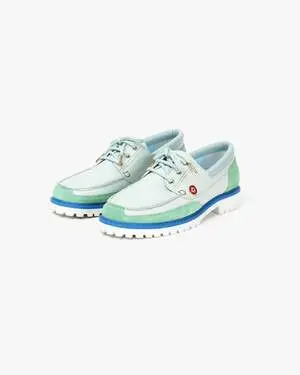 Casablanca Mint Leather Boat Shoes - Multicolor
