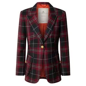 THE EXTREME COLLECTION Red / Black Tartan Check Blazer Gregor