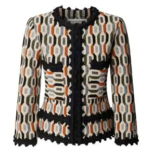 THE EXTREME COLLECTION Multicolour Patterned Knit Jacket Scott - Black