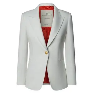 THE EXTREME COLLECTION Blazer With Pick Stitch Lapel Garcia Vintage 01 - White