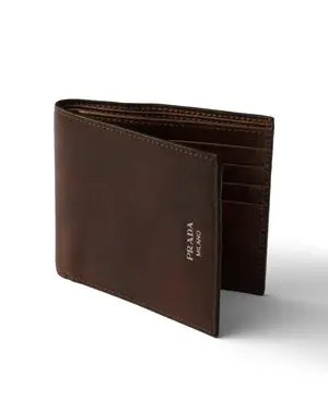 Prada Antiqued Leather Wallet