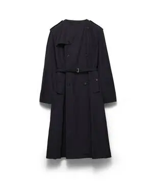 Prada Cotton Blend Coat - Black