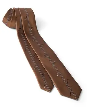 Prada Silk Neck Tie - Brown
