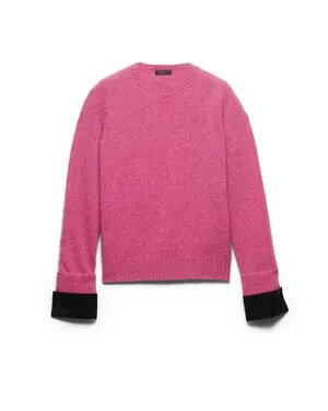 Prada Shetland Wool Crew-neck Sweater - Pink