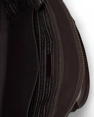 Prada Leather Tote Bag With Zipper Closure