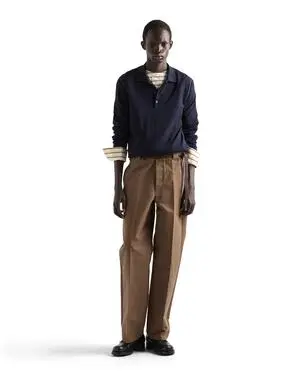 Prada Long-sleeved Wool Polo Sweater - Blue