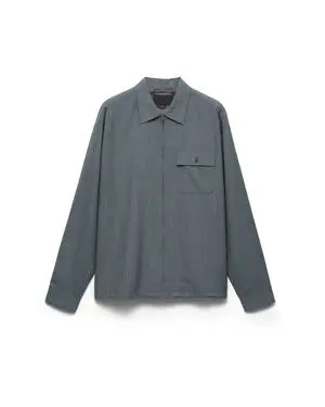 Prada Wool Zipper Hirt - Blue