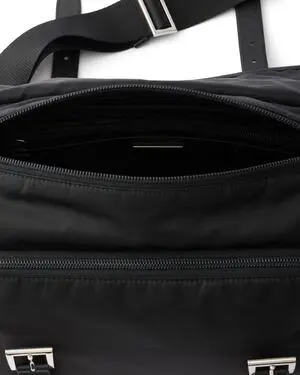 Prada Quilted Re-nylon Shoulder Bag With Saffiano Trim