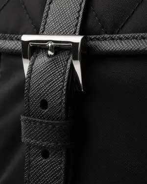 Prada Quilted Re-nylon Shoulder Bag With Saffiano Trim