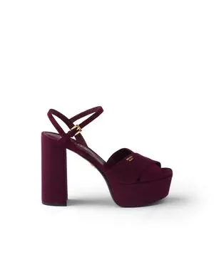 Prada Suede Platform Sandals