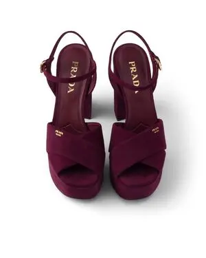 Prada Suede Platform Sandals