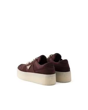 Prada Downtown Bold Re-nylon And Suede Sneakers