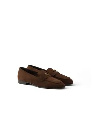 Prada Suede Loafers - Brown