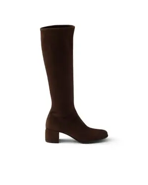 Prada Stretch Suede Boots